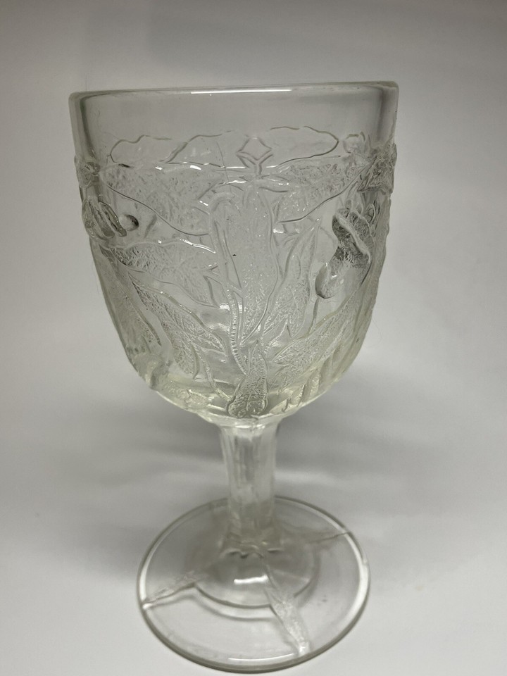Eapg Flint Glass Morning Glory Goblet | eBay