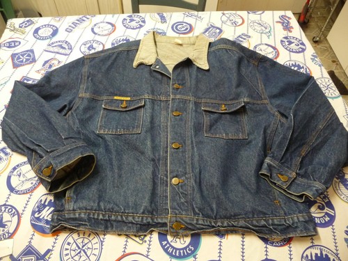 Vintage Prison Blues Denim Trucker Chore Jean Jacket Mens 2XL Inmate ...