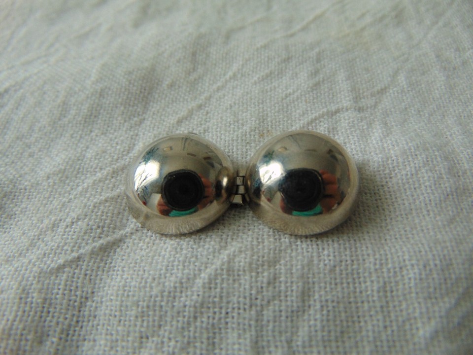 vintage silver ball locket pendant/charm | eBay