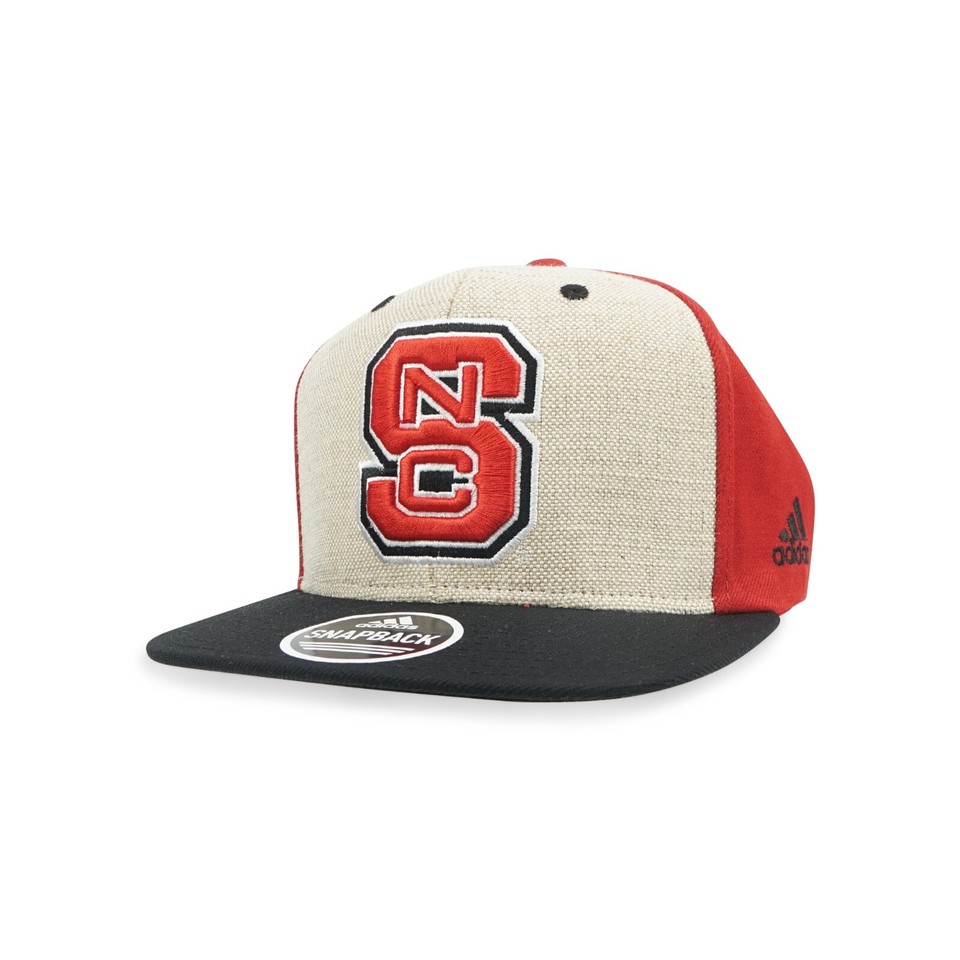 NC State Wolfpack Adidas Primary Logo 2-Tone Flat Brim Snapback Hat | eBay