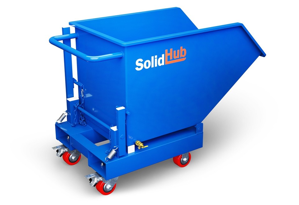Self dumping forklift hopper/tipping skip MK287, 10 cu ft, dumpster ...