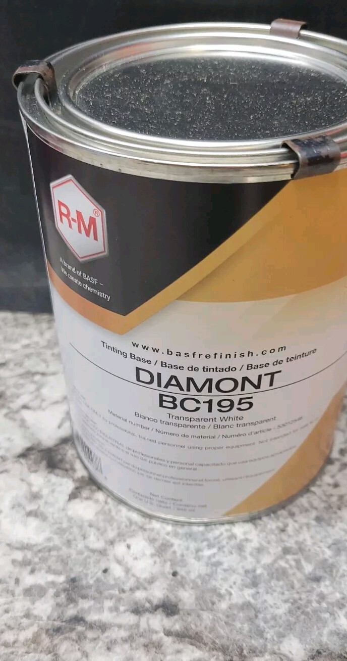 BASF R-M DIAMONT BC195 TRANSPARENT Automotive White TINTING BASE Paint ...