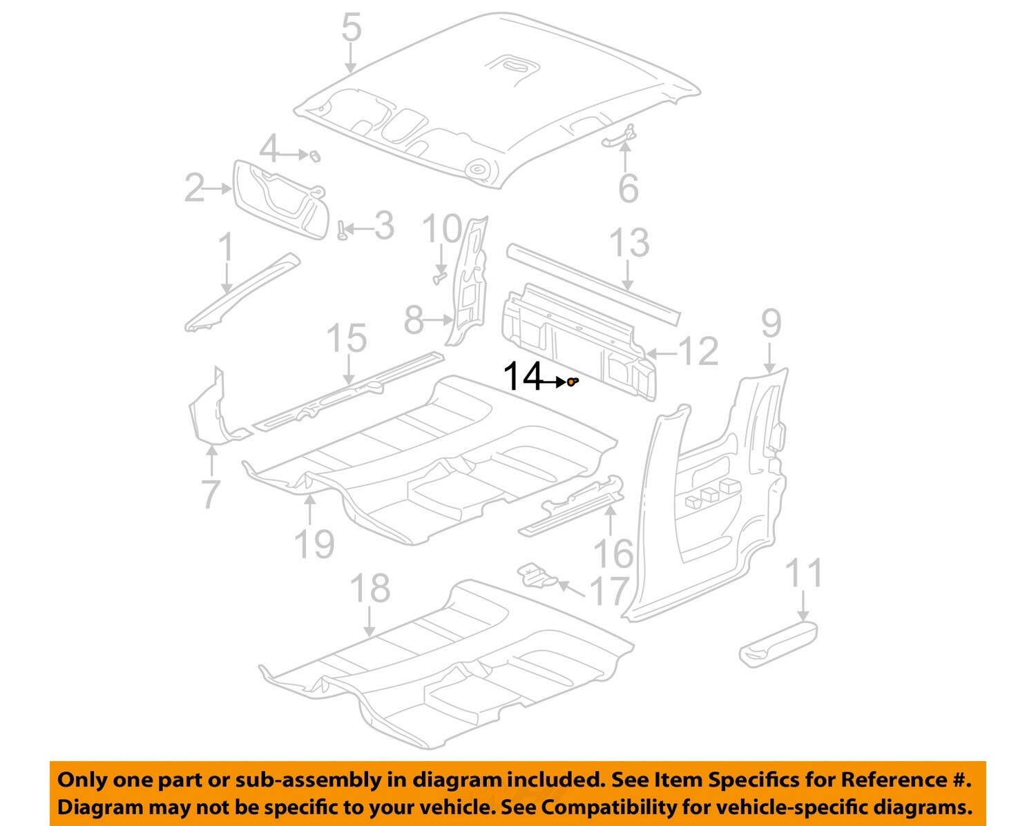 GM OEM 89-24 Acadia Limited Interior Trim-Upper Trim Panel Retainer ...