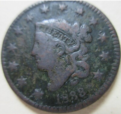 1838 US Large Cent Coronet Head Coin. 1 PENNY (C407) 1p 1c | eBay