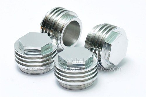 Rocker Caps, Triumph Pre-Unit, Finned, Billet Alloy, John Tickle, 70 ...