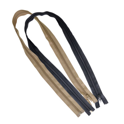 No7 Heavyweight open ended zips zipping 10" up tp 36" long BLACK or ...