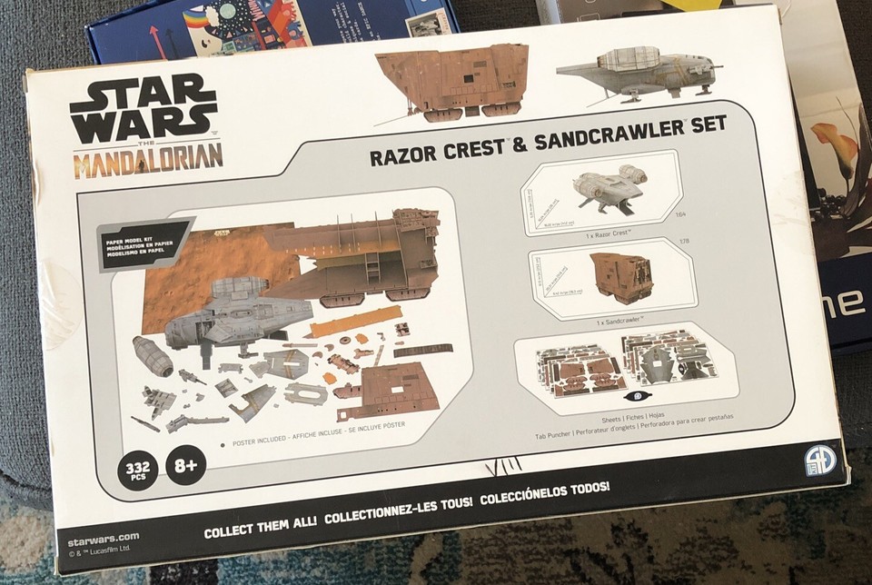 Star Wars The Mandalorian Razor Crest and Sandcrawler Set Paper Model ...