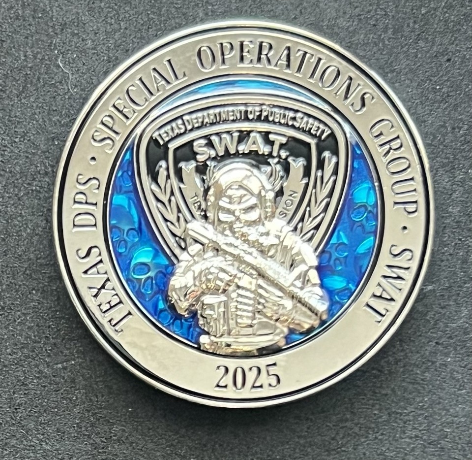Texas Rangers DPS Special Operations SWAT Challenge Coin LAPD NYPD FBI ...