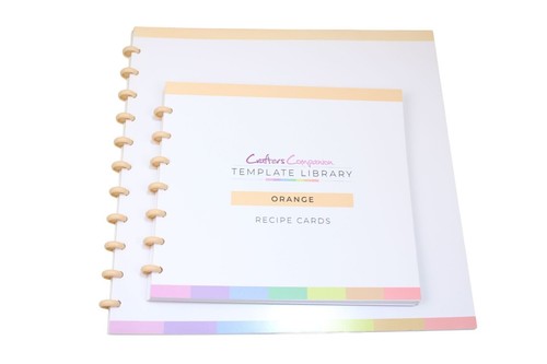 Crafters Companion Template Library Recipe Cards Templates Book Orange ...