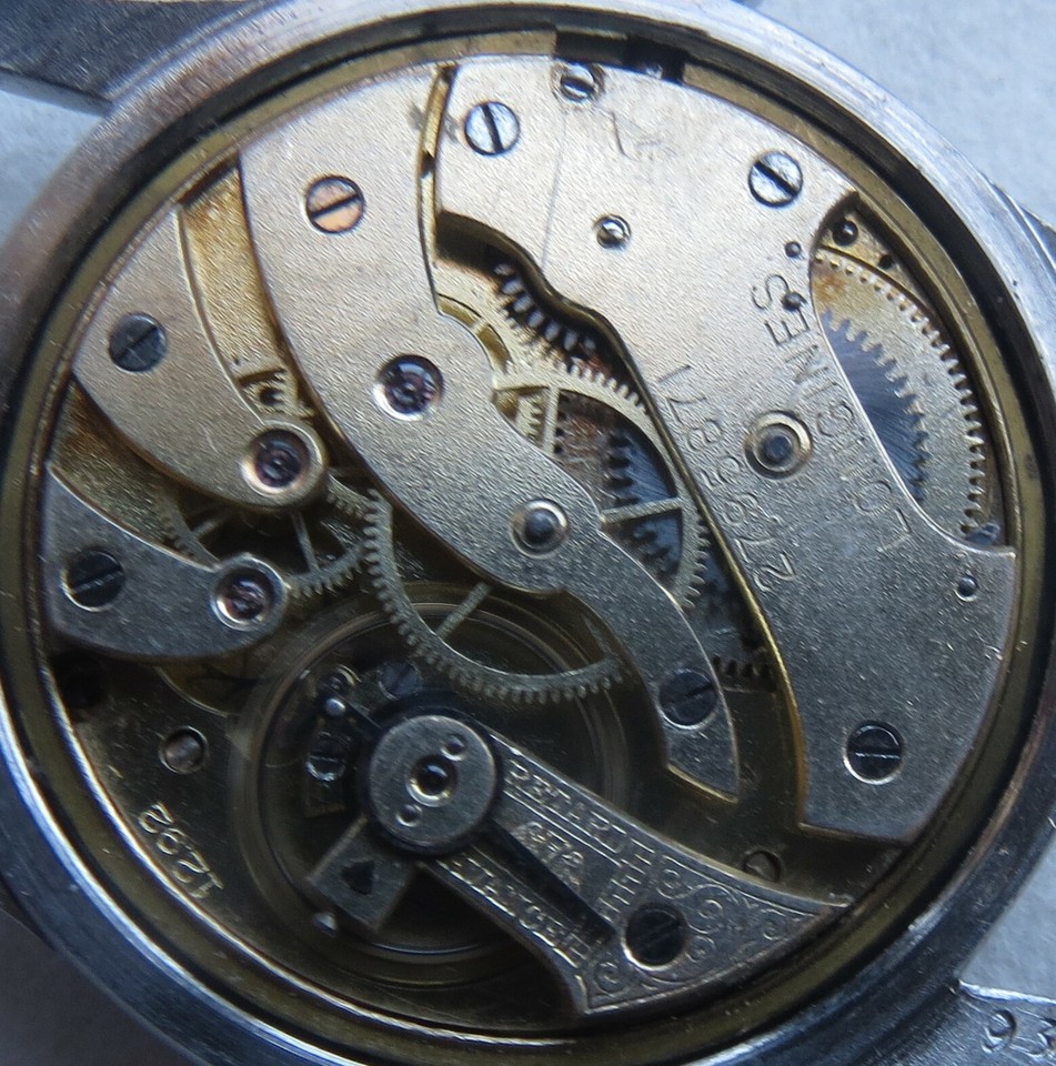 Longines Military wristwatch steel case screw back load manual original ...