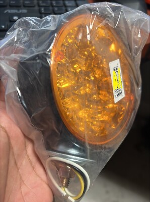 4 Inch Amber Round LED Parking Fender Truck Lollipop Turn Signal Light ...