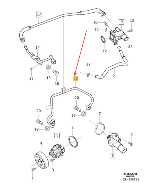 VOLVO S80 II Coolant Pipe 31316648 GENUINE for sale online | eBay