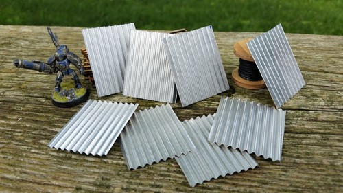 Corrugated Metal Panels 8pcs Industrial Terrain Accessories 40k ...