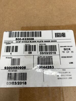 Siemens 500-633028 ID-SP Single Blank Inner Door Plate - Factory Sealed ...
