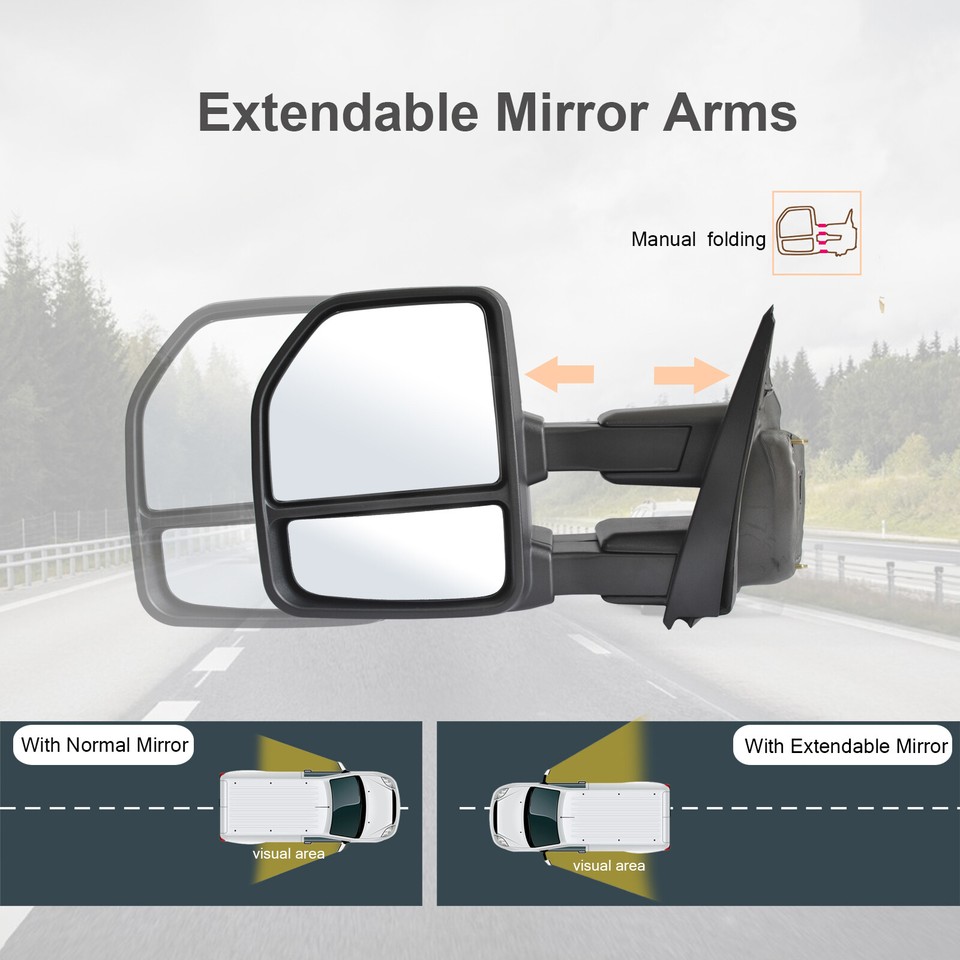 Power Temp Sensor Towing Mirror For 2015-2018 Ford F-150 Pickup Right ...