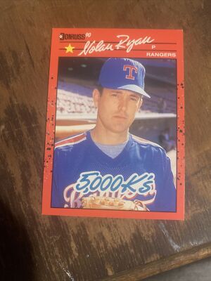 1990 Donruss Nolan Ryan 5000K - Error Wrong Back - Texas Rangers #665 ...