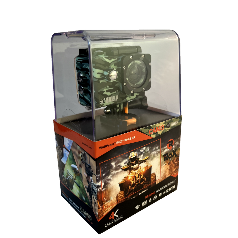 WASPCAM ROX 9942 Wi-Fi 4K Camo Sports Action Camera 2 inch LCD screen ...