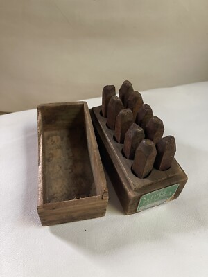 Antique Mecco Safety HEVI-BEVL Steel 3/8 Letter Stamps Punches Complete ...
