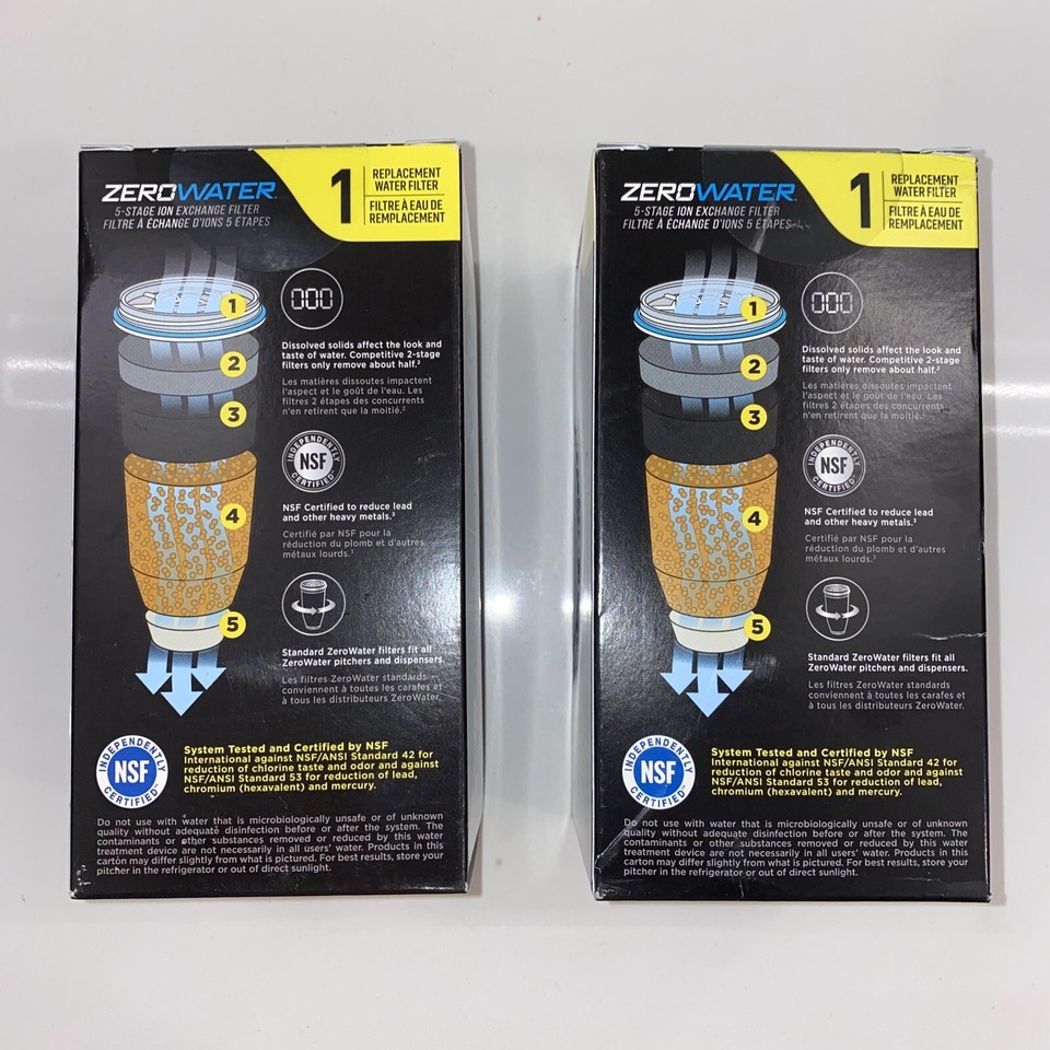 ZeroWater ZR-001 5 Stage Replacement Filter - 2 Pack 616174216187 | eBay