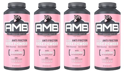 4pk ~ Anti Monkey Butt Lady Anti-Friction Powder Calamine 8oz Talc free ...