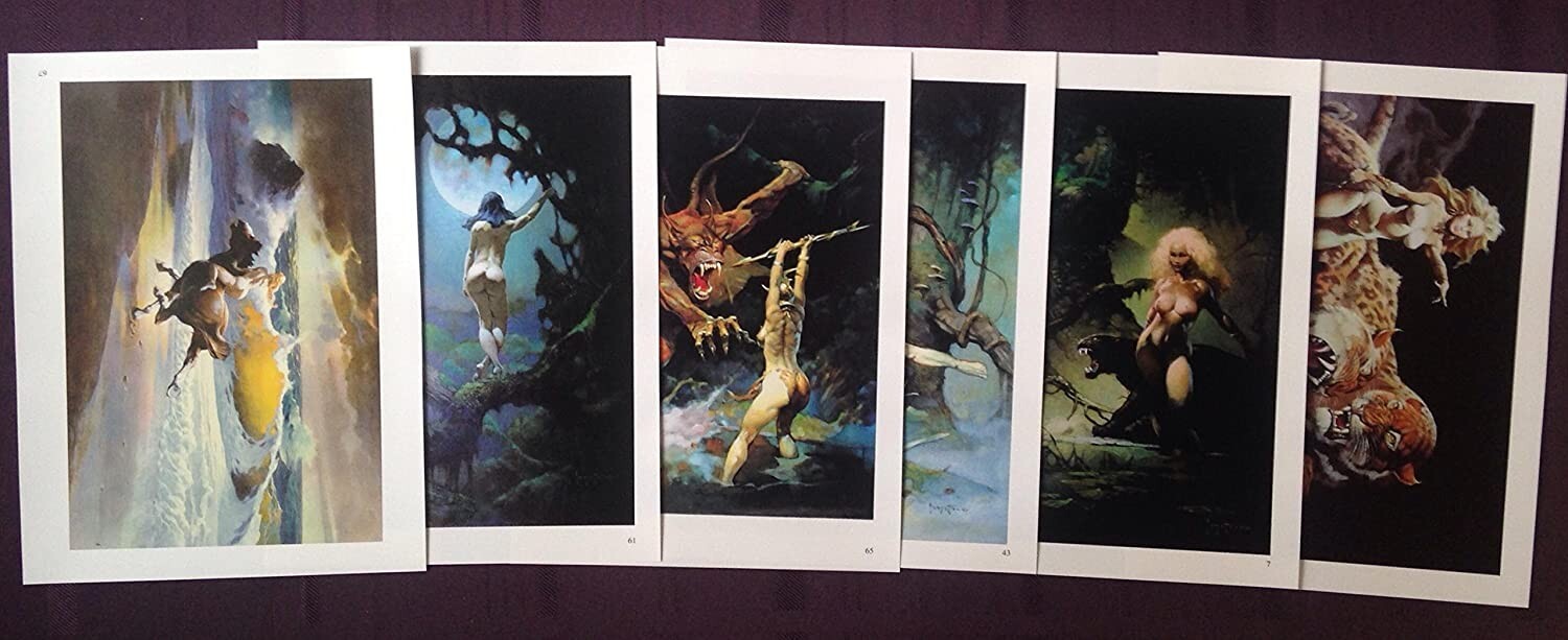 1996 full Color Plate "Wild Women lot" by Frank Frazetta Fantastic GGA ...