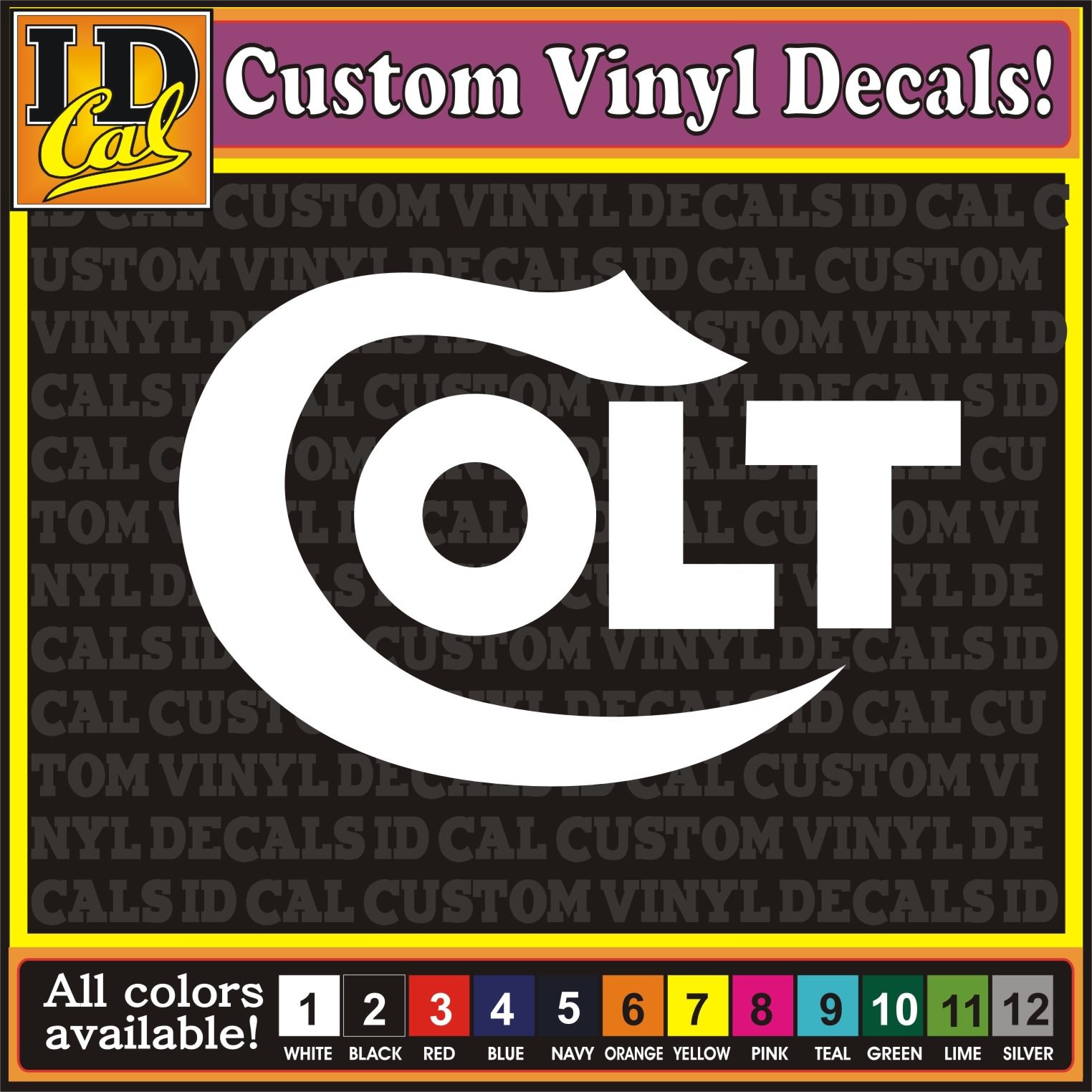 2" Colt 45 Gun pistol Hunting car window truck vinyl decal Sticker | eBay