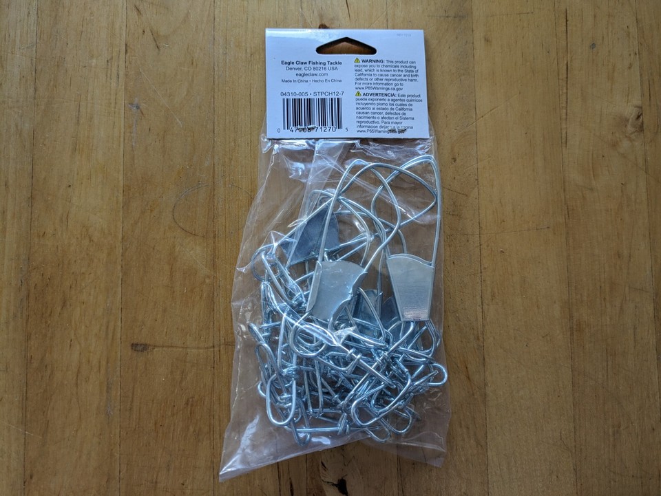 Lot of 10 Eagle Claw 04310-005 Chain Fishing Stringer 40 Inch 7 Snap ...