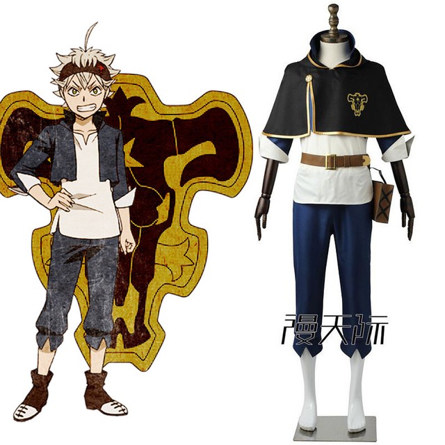 Black Clover Asta Costume Yuno Finral Roulacase Cloak Uniform outfit ...