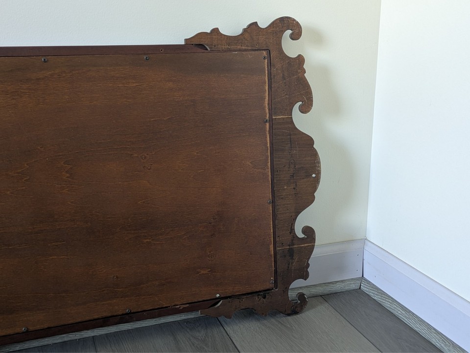 Vintage Chippendale Style Carved Wood Shell Maple Wall Mirror 28.5” | eBay