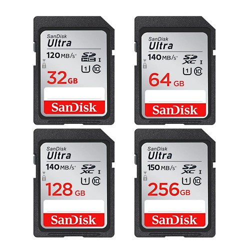 SanDisk Ultra SDHC/SDXC Memory Card 32GB 64GB 128GB 256GB UHS-I 150MB/s ...