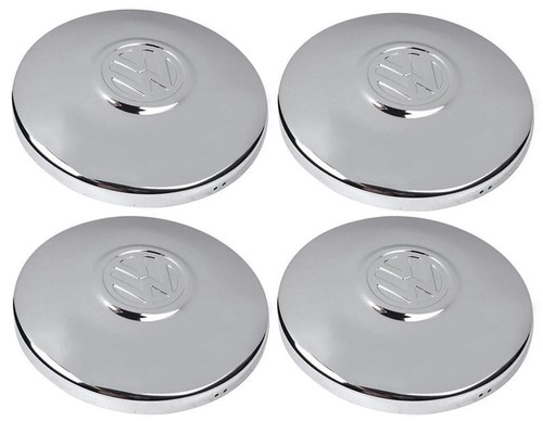 Set of 4 Chrome Hubcaps LATE VW Beetle 1968-1979 Bus 1971-79 Ghia Type ...