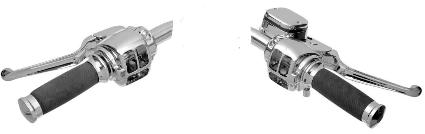 CHROME HAND CONTROL KIT HARLEY SOFTAIL FXST HERITAGE SPRINGER FAT BOY ...