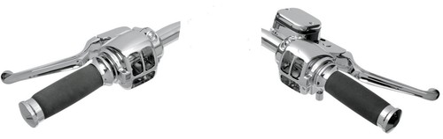 CHROME HAND CONTROL KIT HARLEY SOFTAIL FXST HERITAGE SPRINGER FAT BOY ...