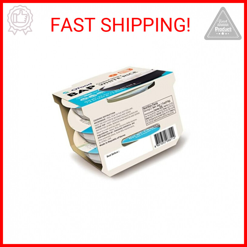 O'Food BAP Instant Rice (Pack of 3), Korean Cooked White Rice ...