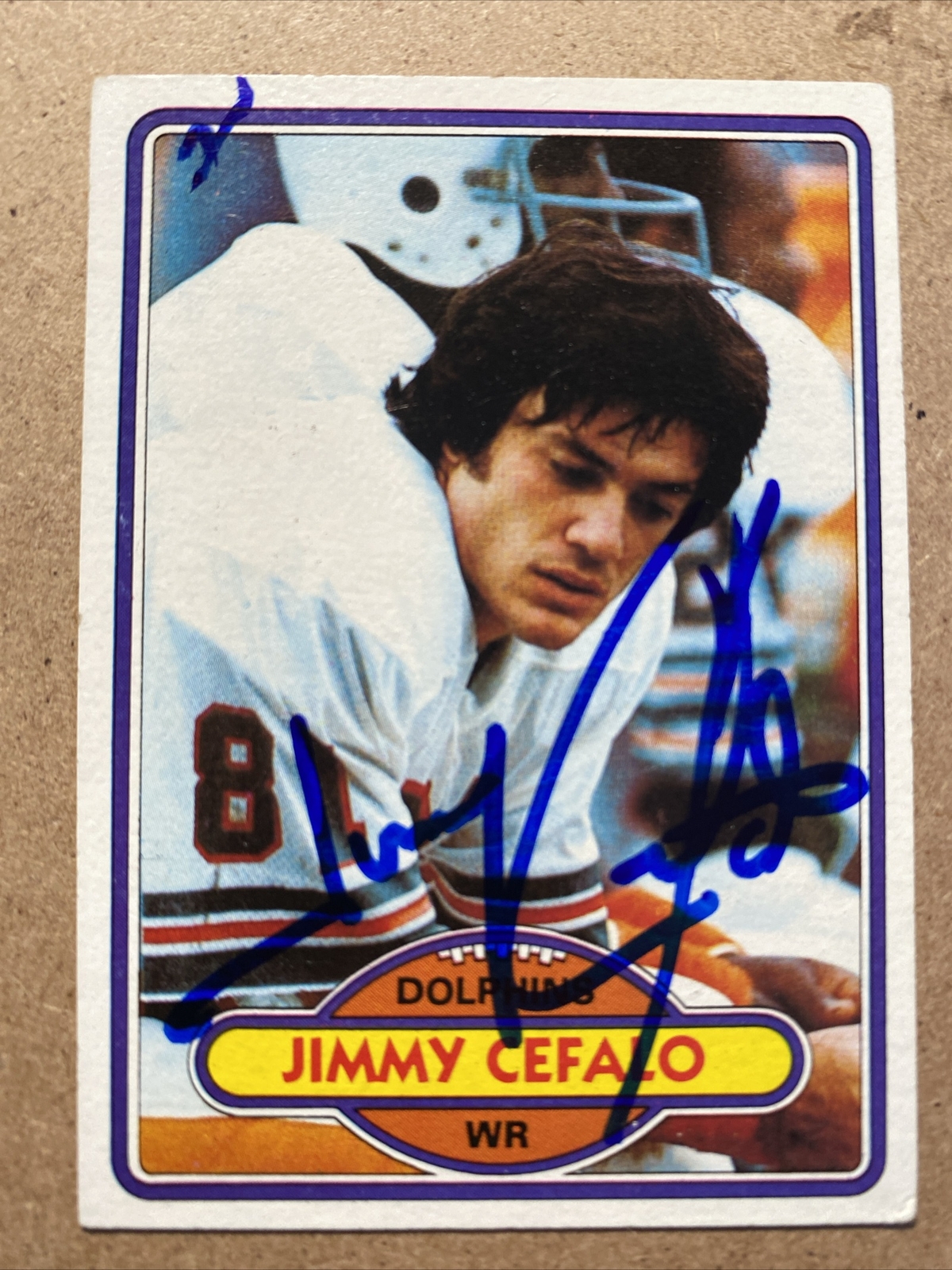 1980 Topps #158 Jimmy Cefalo Rookie AUTOGRAPHED AUTO Card Miami ...