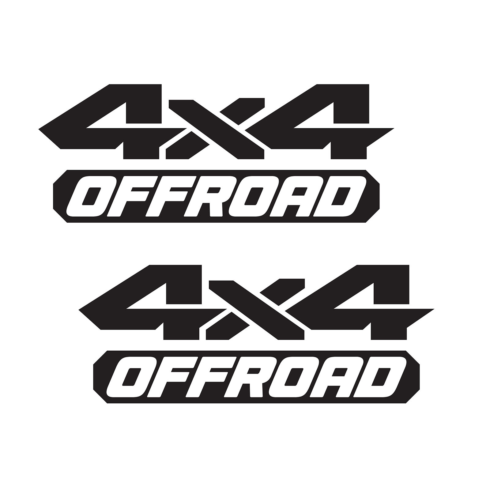 Classic Black Off Road Truck 4x4 Decals Stickers 2 Pieces 13 inch Width ...