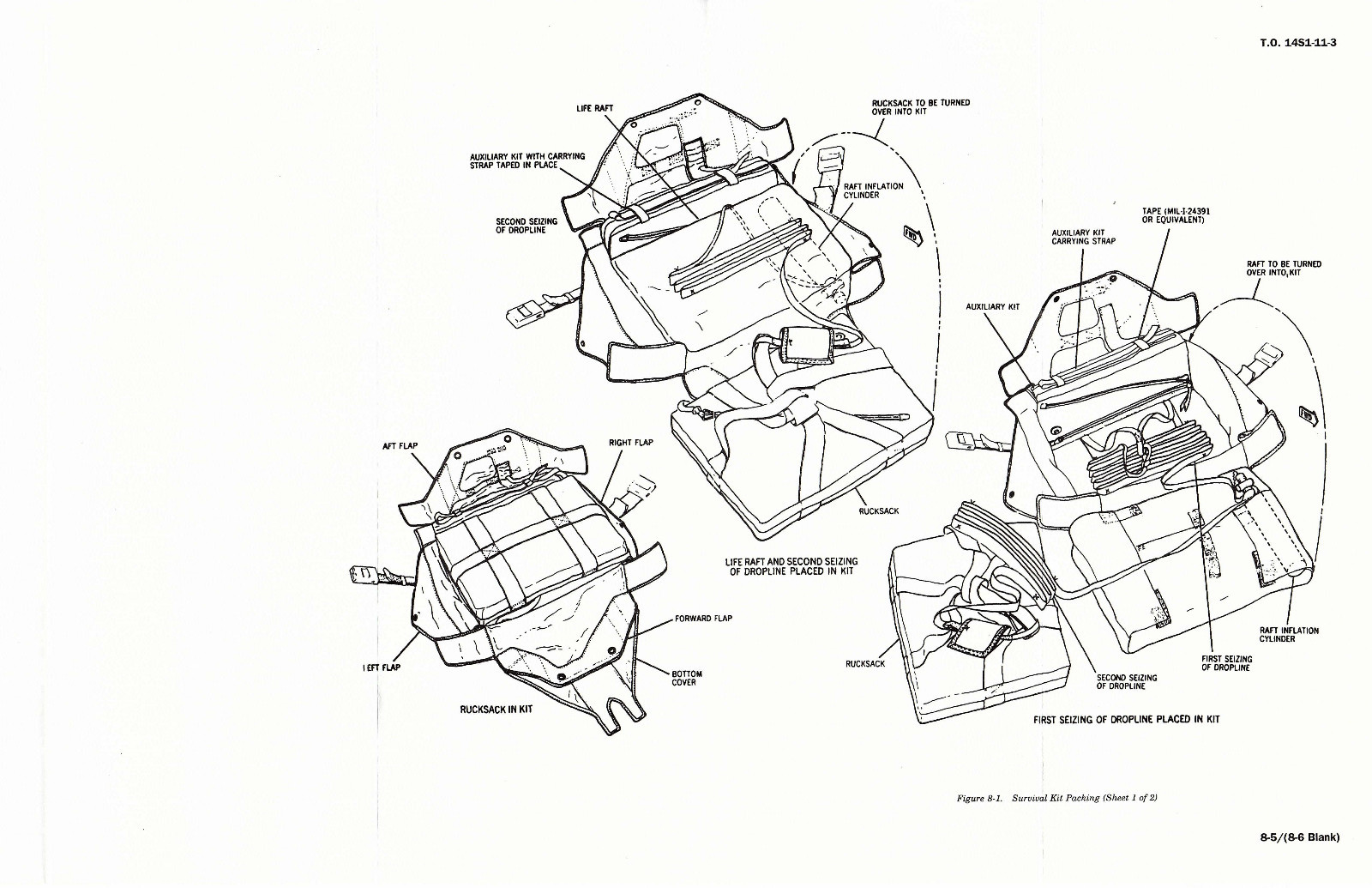 ACES II Ejection Seat Survival Kits W/Parts Breakdown Flight Manual ...