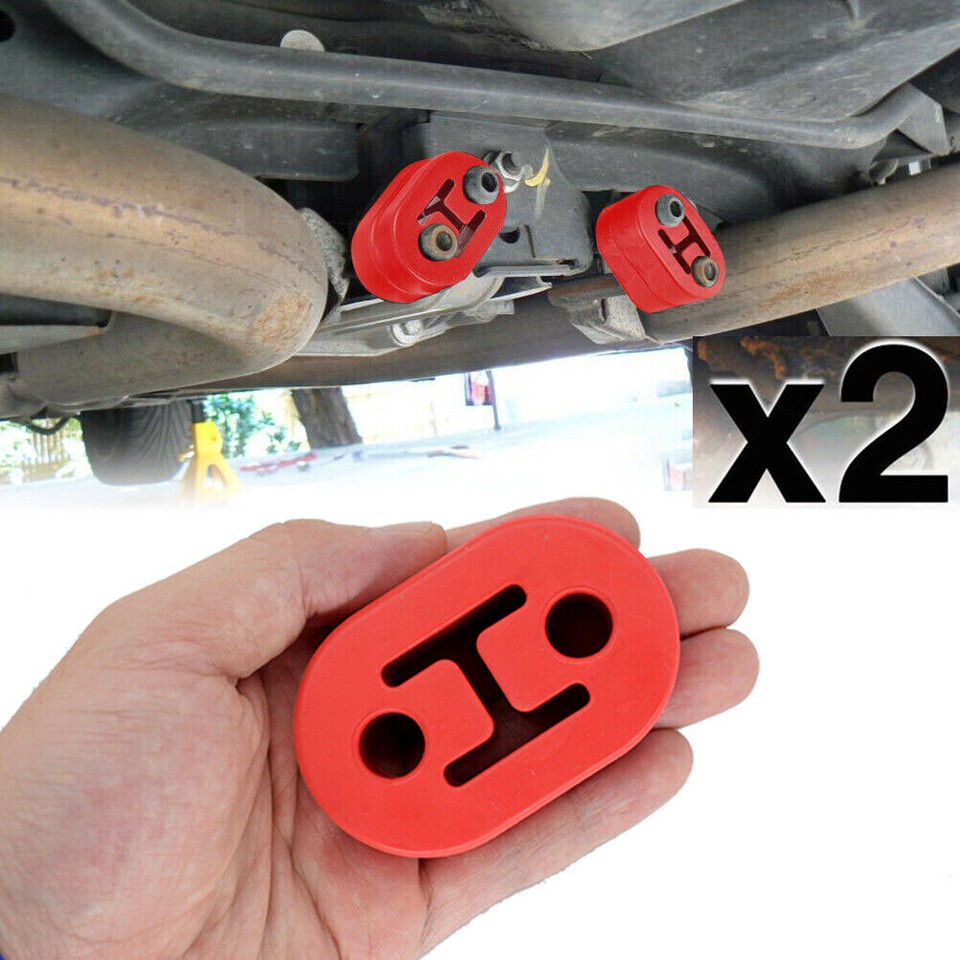Universal Car Pipe Mounting Bracket Hangers Repair 2 Holes 2Pc | eBay