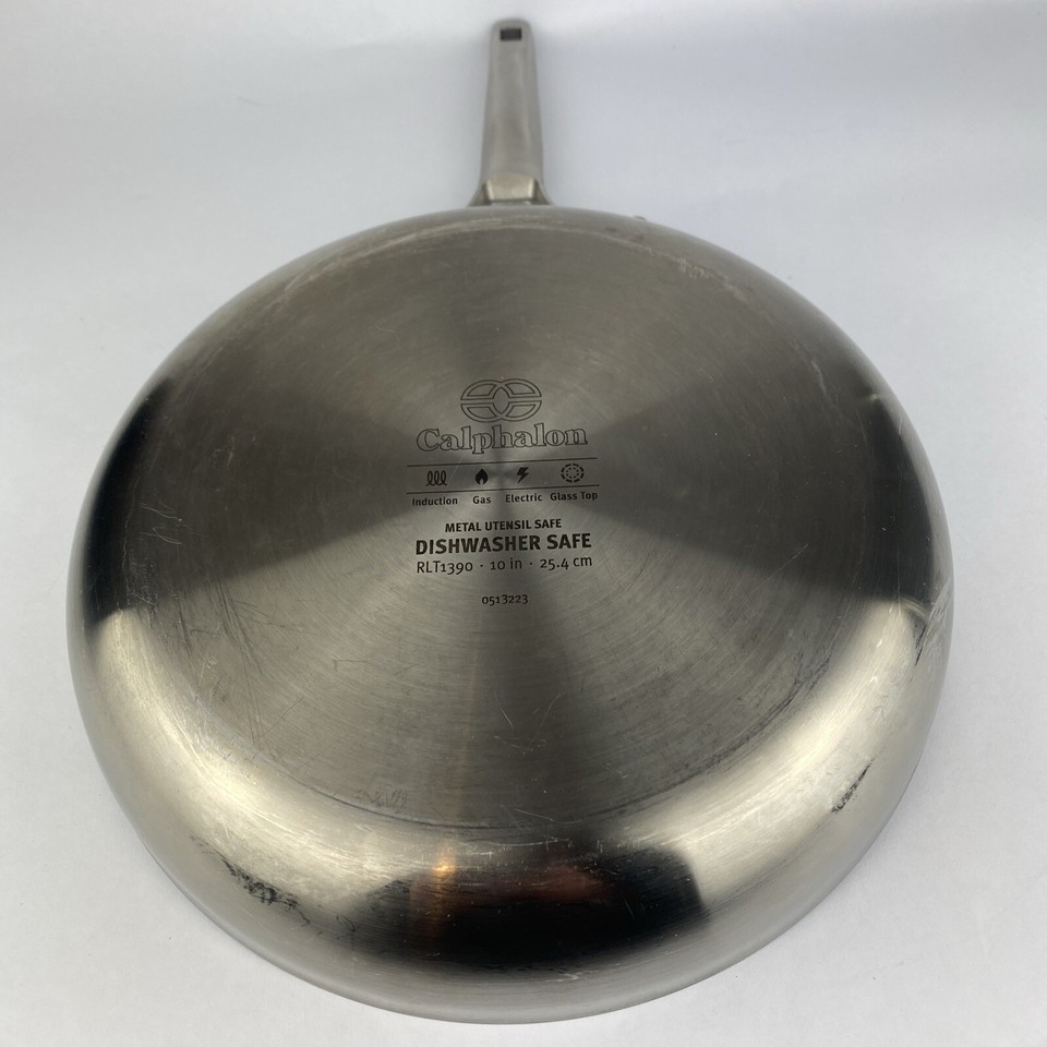Calphalon 10" Skillet Fry Pan 1390 Stainless Steel No Lid | eBay