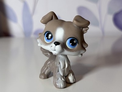 Littlest Pet Shop LPS #67 Grey Collie Dog Authentic (Broken Magnet) | eBay