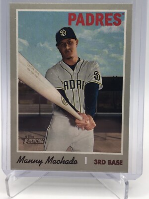 2019 Topps Heritage High Number A Manny Machado San Diego Padres #520 ...