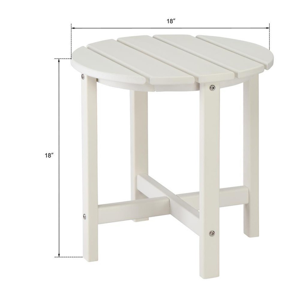Round Outdoor Patio Deck Portable Side Corner Table for Adirondack ...