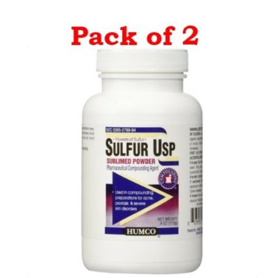 HUMCO Sulfur USP Sublimed Powder Pharmaceutical Compounding Agent 4 Oz ...