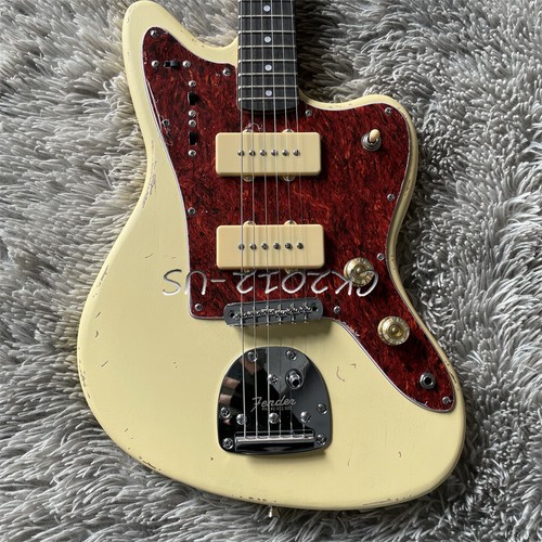 Vintage White Performer Jazzmaster Relic Electric Guitar P90 Pickup ...