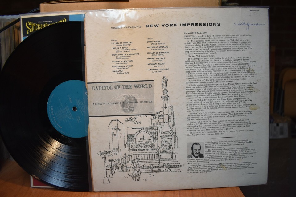 Norrie Paramor New York Impressions LP Capitol T10063 Mono | eBay