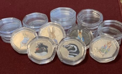 Coin Capsules for 50p HEPTAGON ACRILYC COIN CAPSULES FOR 50p 7 sided ...