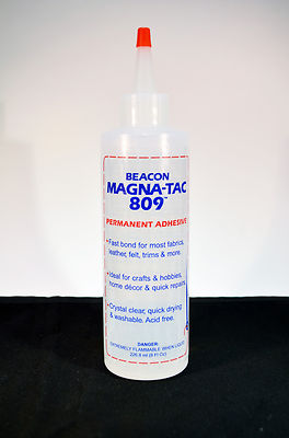 NEW BEACON MAGNA-TAC 809 Permanent Adhesive Glue,Clear drying, 8 Fl Oz ...