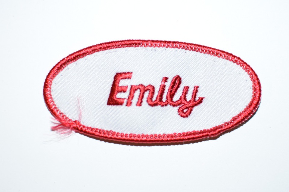 Employee Embroidered Worker Name Tag Sewn Patch for Uniform Work Shirt ...