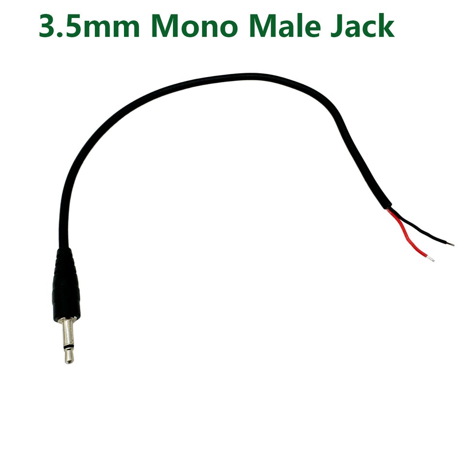 Universal 3.5mm 1/8" Monaural Mini Mono Plug Bare Wire 12V DC Trigger ...
