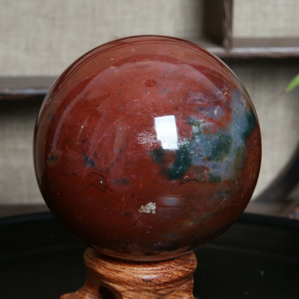 A9273-75mm-575gAmazing natural Ocean Jasper Orbicular Sphere Reiki ...